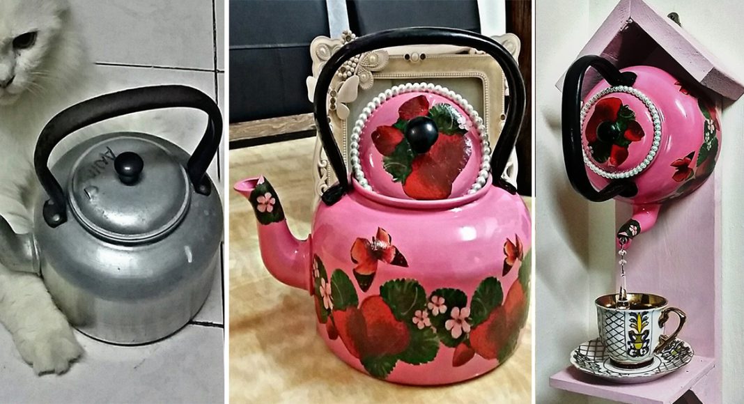 Cerek Lama Jangan Dibuang, Boleh Ubah Jadi Hiasan Dinding Macam Ni!