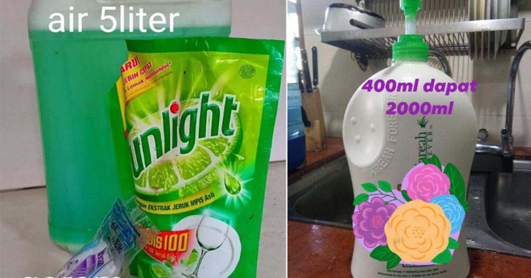 Tip Gandakan Sabun Cuci Pinggan, Boleh Tahan Sampai 5 Bulan. Buih Tetap ...