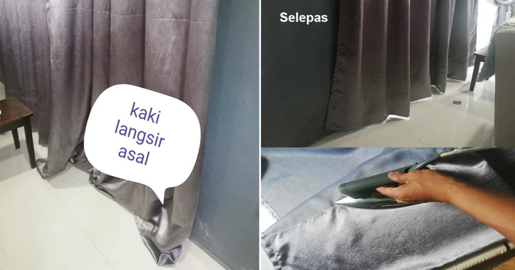 Cara Mudah Selesaikan Masalah Langsir Panjang Meleret Tanpa Perlu ...