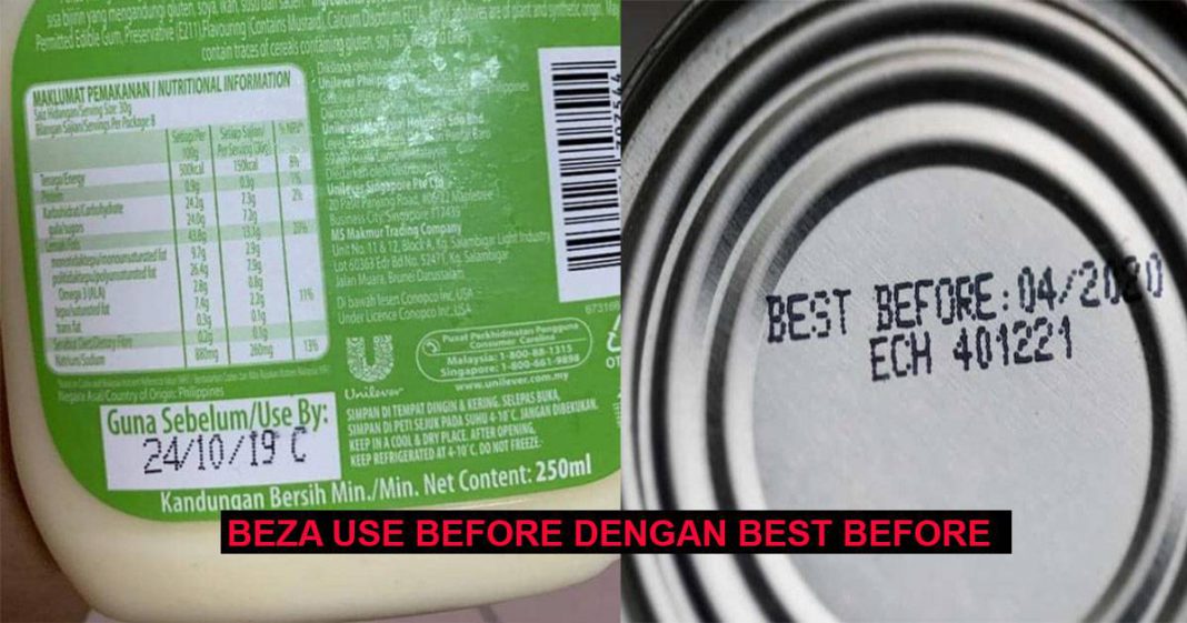 Perbezaan 'GUNA SEBELUM' Dengan 'BAIK SEBELUM' Untuk Tarikh Luput ...