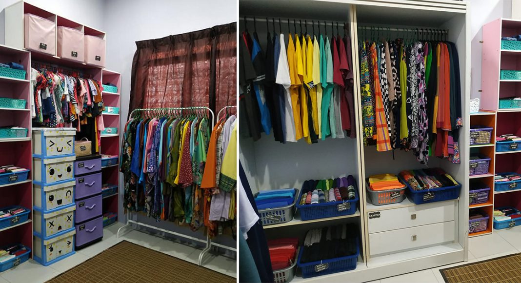 DIY Bilik Pakaian Khas Supaya Bilik Lain Tak Serabut. Guna Rak & Bakul ...