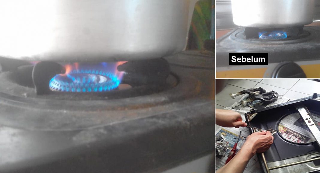Cara Servis & Selamatkan Dapur Gas Lama Yang Tersumbat, Api Menyala Kecil