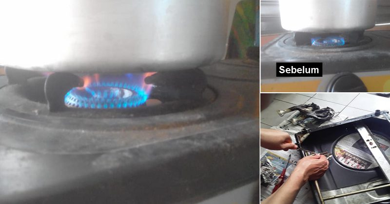 Cara Servis & Selamatkan Dapur Gas Lama Yang Tersumbat, Api Menyala ...