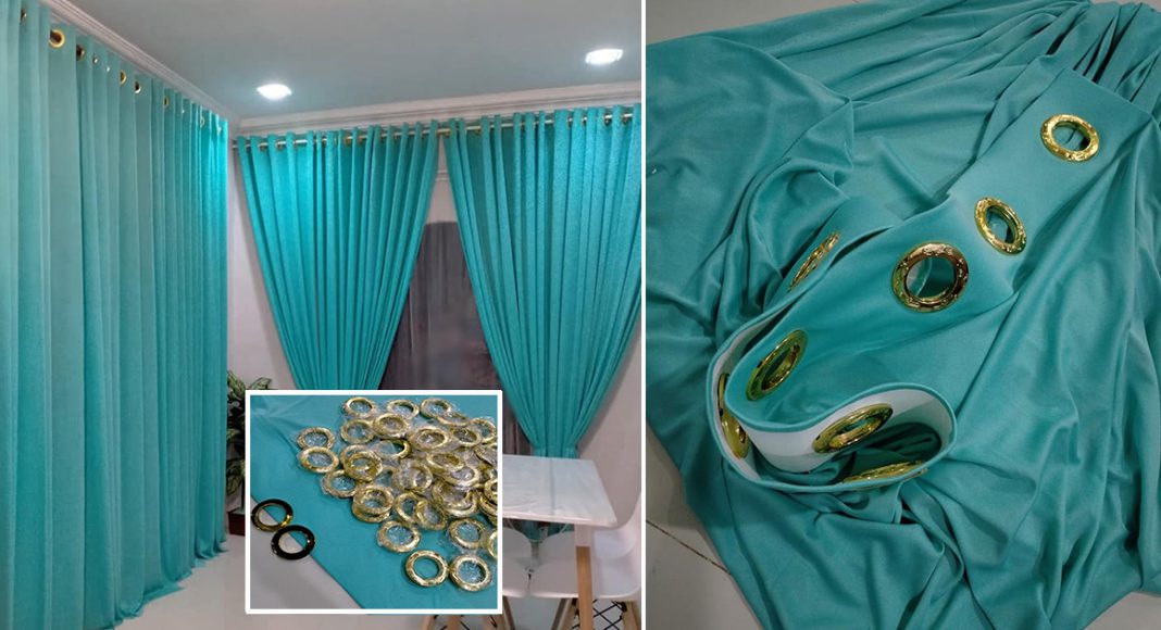 DIY Langsir Eyelet Dari Kain Jersey. Nampak Mewah Tapi Sebenarnya Murah