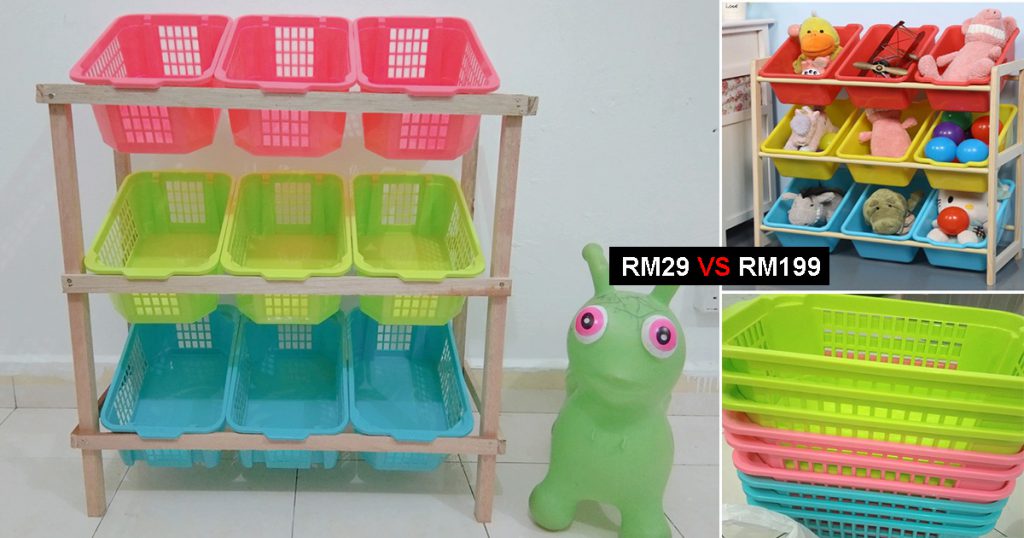 DIY Rak Mainan Anak, Modal Cuma RM29 Tapi Hasil Sama Macam Rak Mahal