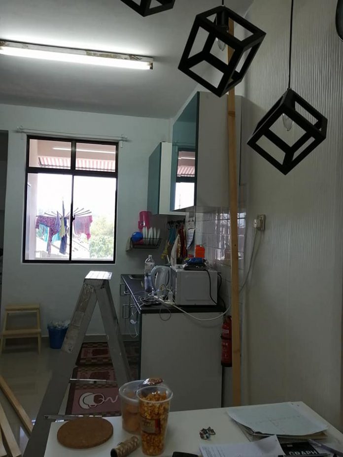 Idea Divider Dari Kayu Pallet Untuk Lindung Ruang Dapur. Mudah Boleh ...