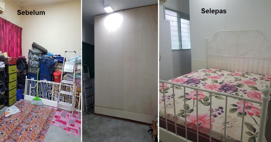 Serabut Bilik Penuh Barang, Idea Wanita Ini Bina Mini Stor Dalam Bilik ...