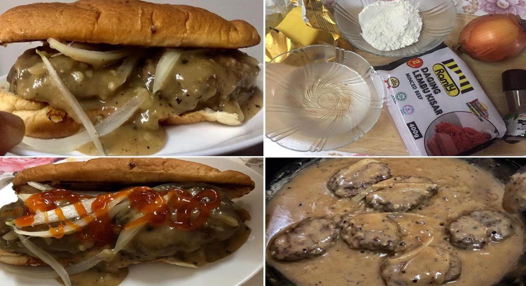 Cara Buat Prosperity Burger Homemade. Sedap & Pedas, Boleh Letak Sos ...