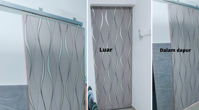 DIY Pintu Sliding Ringkas Untuk Pisahkan Dapur Dari Ruang Tamu. Beli ...