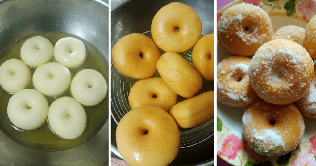 Cara Buat Donut Gebu Gebas, Garing Di Luar, Lembut Di Dalam. Guna 4 ...