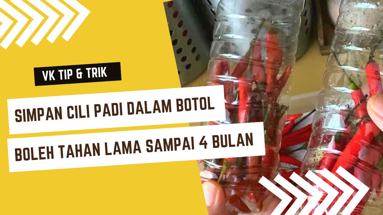 Simpan Cili Padi Dalam Botol Supaya Tahan Lama, 4 Bulan Pun Elok Lagi