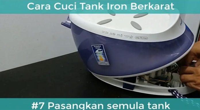 Cara Cuci Tangki Steam Iron Yang Berkarat. Mudah & Boleh Buat Sendiri