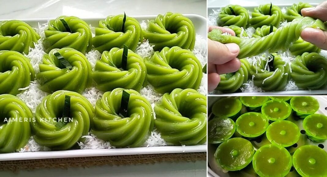 Cara Buat Kuih Kaswi Pandan Yang Sedap, Lembut Bergedik. Guna 2 Cawan ...